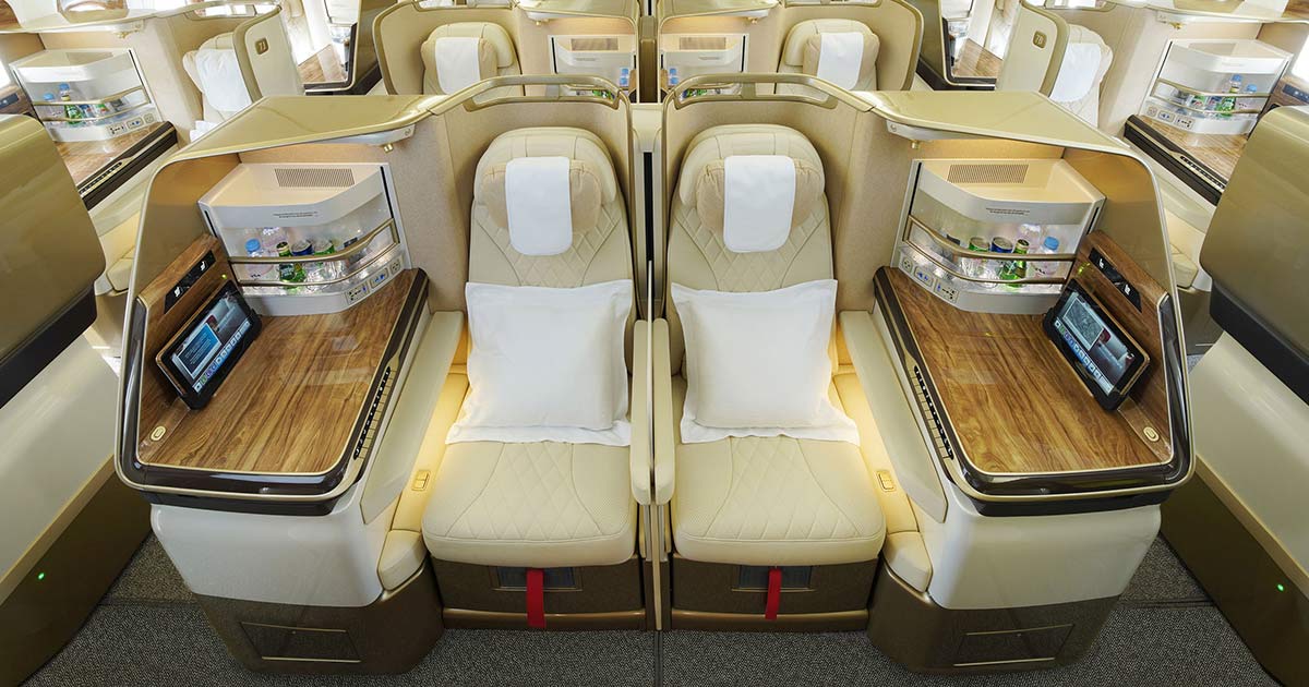 Emirates' first retrofitted 777 aircraft featuring its latest cabin ...